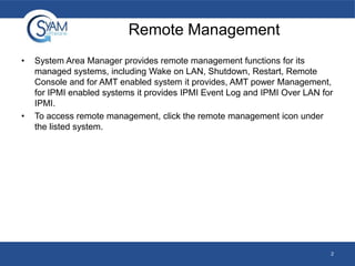 Remote Management | PPTX | Operating Systems | Computer Software and ...