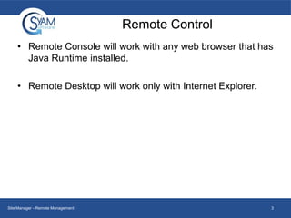 Remote Management | PPTX