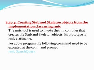 Remote method invocatiom | PPTX | Programming Languages | Computing