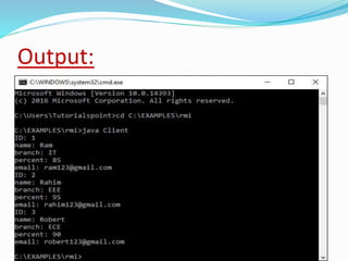 Remote method invocatiom | PPTX | Programming Languages | Computing