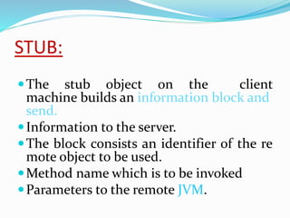 Remote method invocatiom | PPTX | Programming Languages | Computing