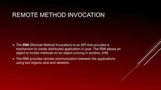 Remote method invocation | PPT
