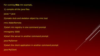Remote method invocation | PPTX