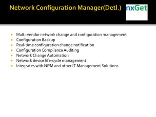 Remote network management nxget | PPTX | Computer Networking | Computing