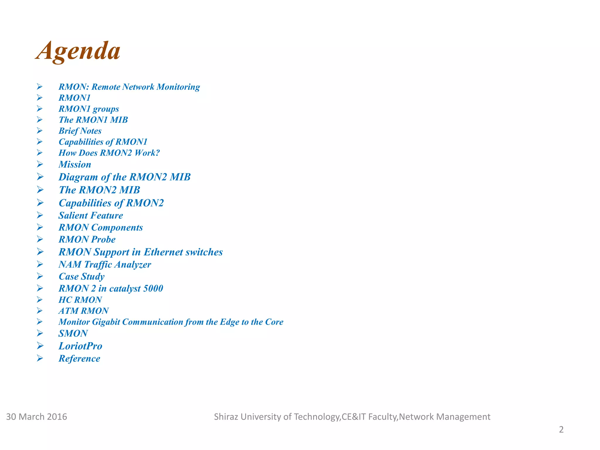 Remote network monitoring | PPTX