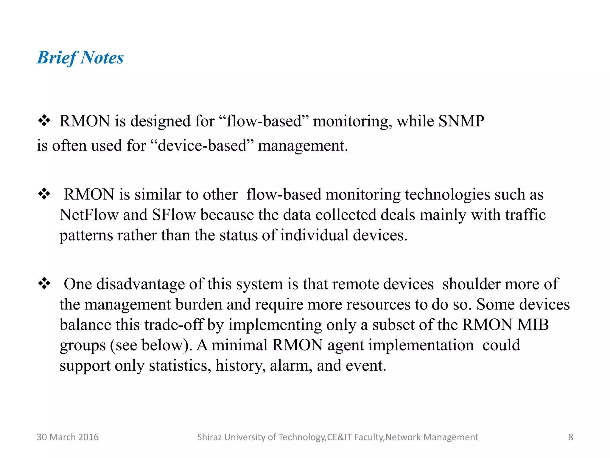 Remote network monitoring | PPTX