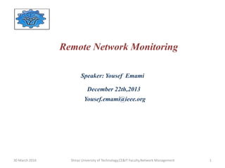 Remote network monitoring | PPTX