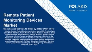 Remote patient monitoring devices market | PPT