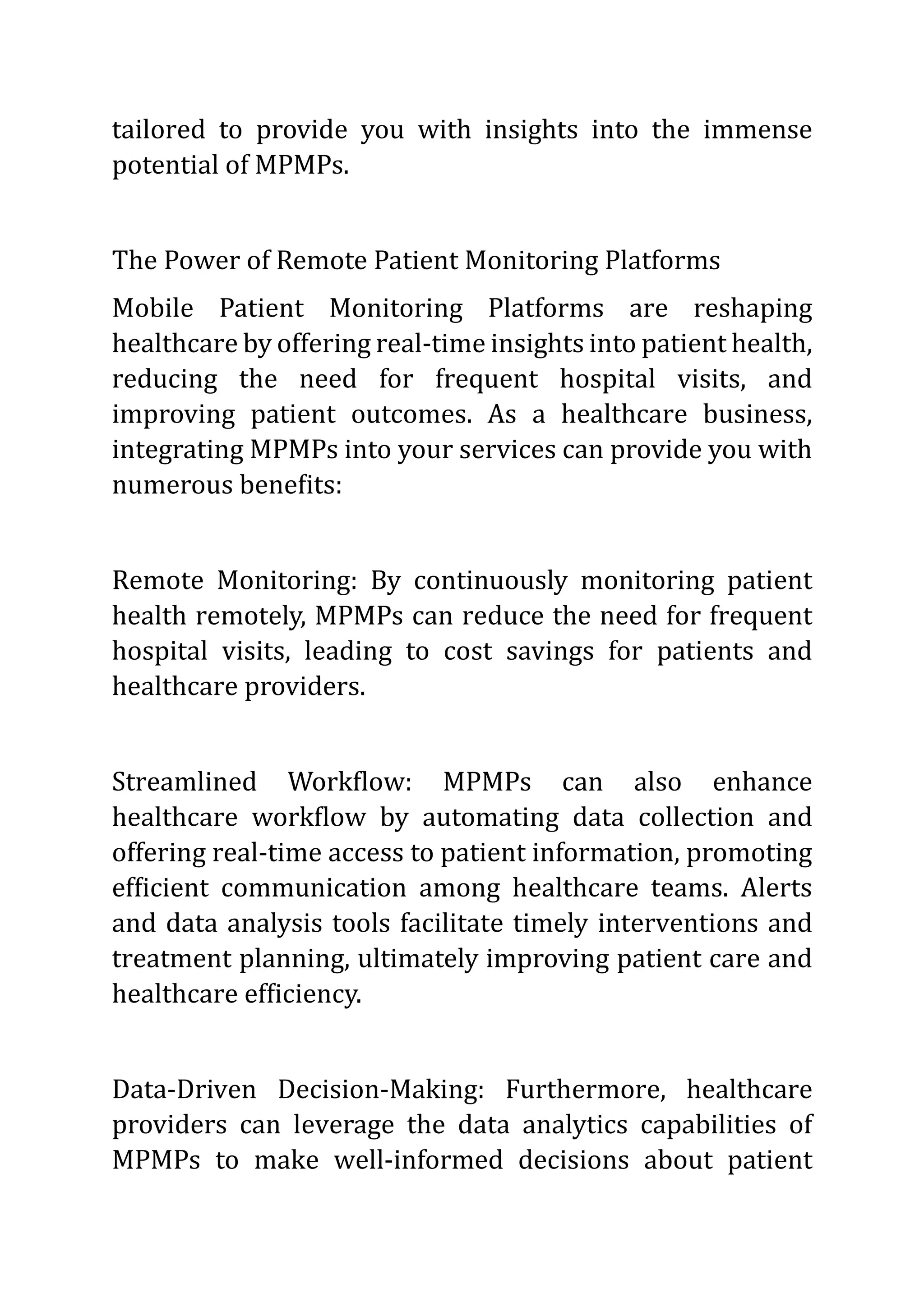 Remote Patient Monitoring Platforms.pdf | Healthcare Industry | Industries