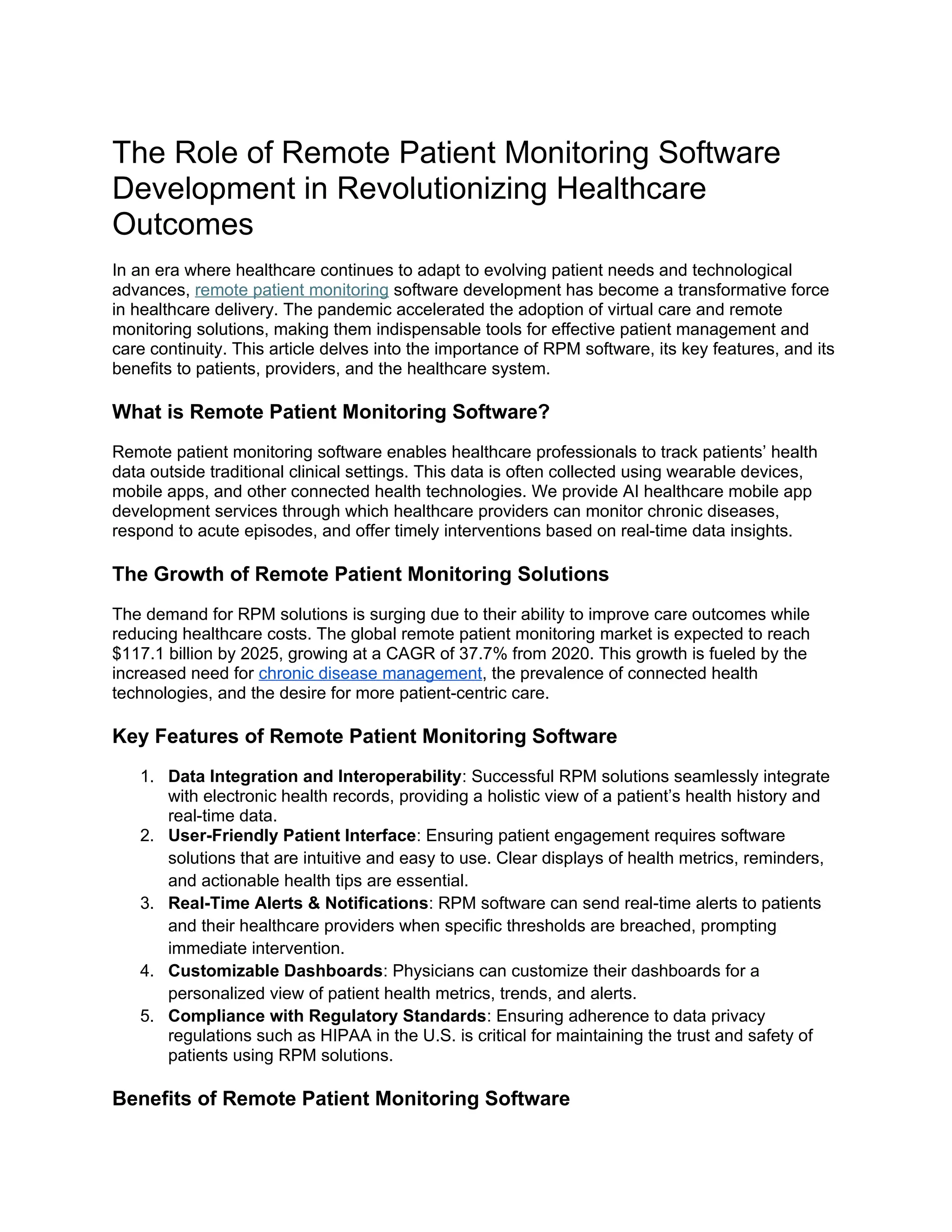 Remote Patient Monitoring Software Development Docx