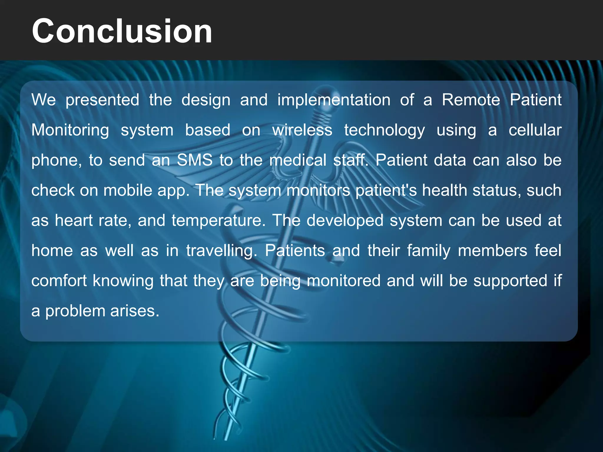 Remote patient monitoring system | PPTX