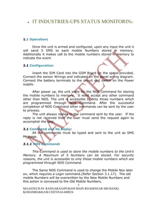 GSM BASED POWER FAILURE INDICATOR WITH SMS TECHNOLOGY | PDF