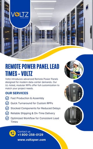 Remote Power Panel Lead Times – Voltz: Faster Delivery for Modern Data ...