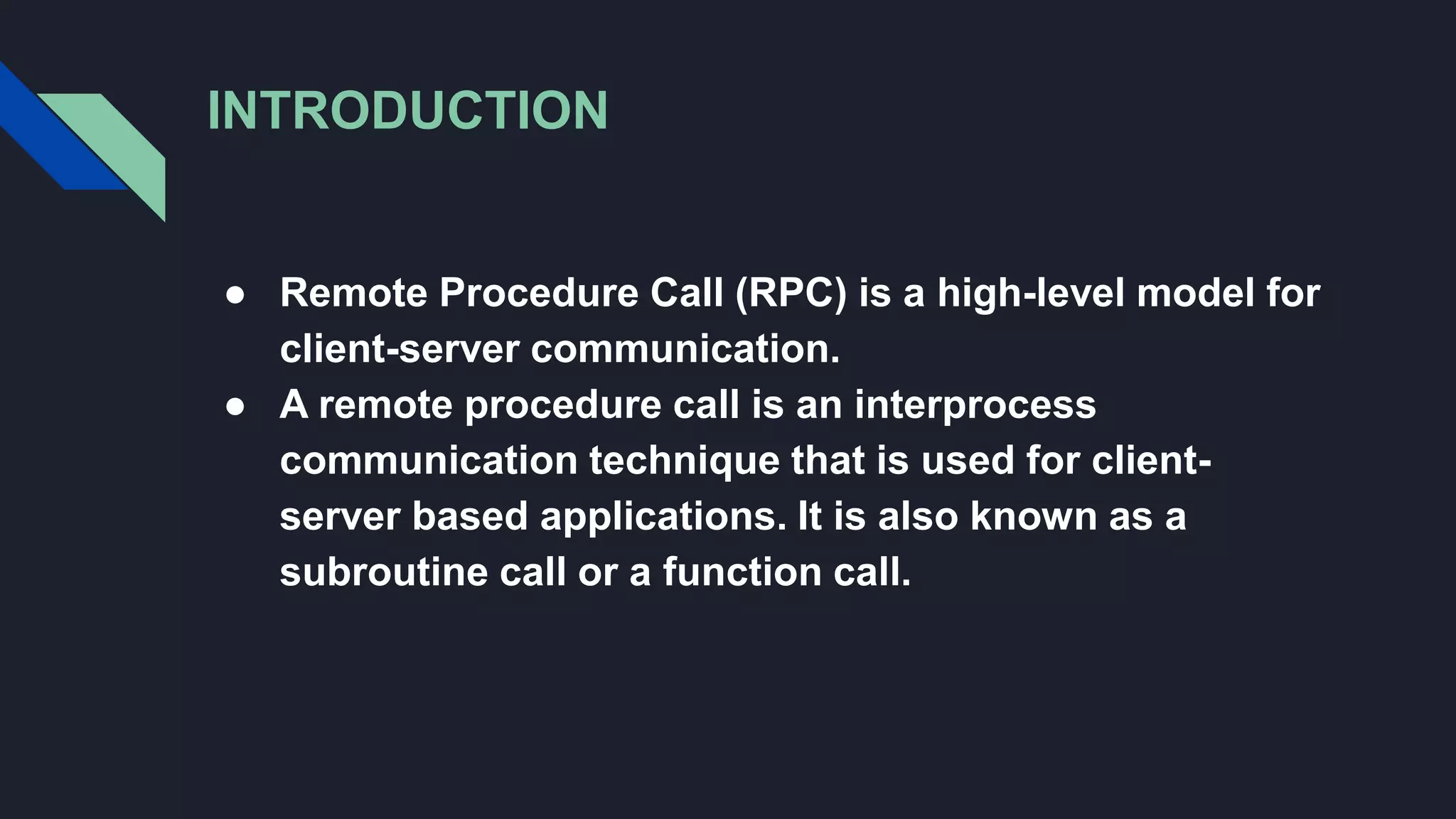 Remote procedure call | PPTX