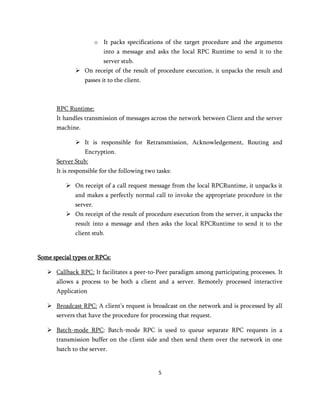 Remote procedure calls | DOC | Programming Languages | Computing