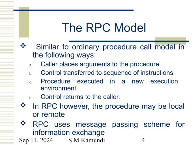 Remote Procedure Calls In Computer Programmingppt