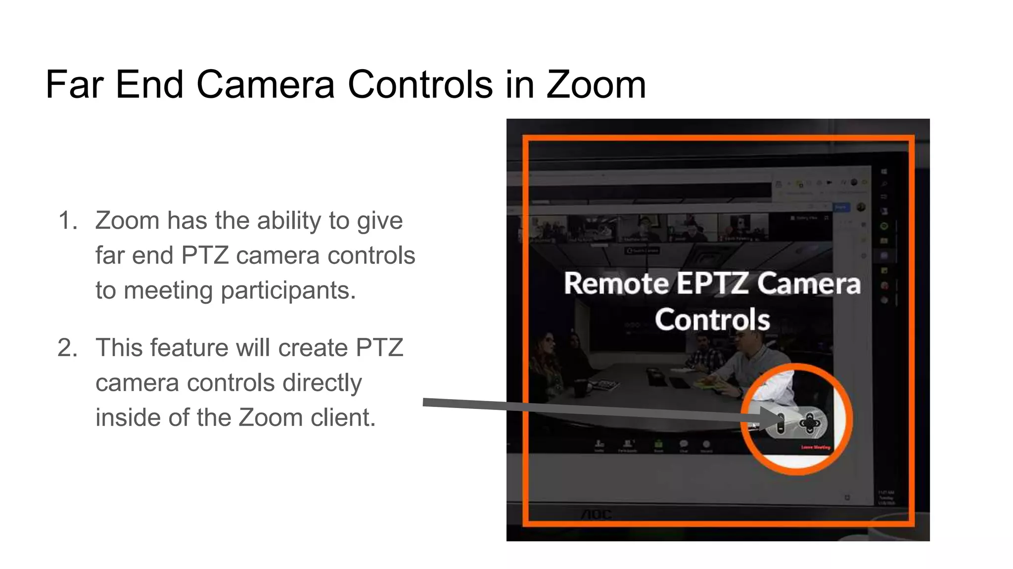 Remote PTZ camera control in Zoom Video Conferencing | PPTX