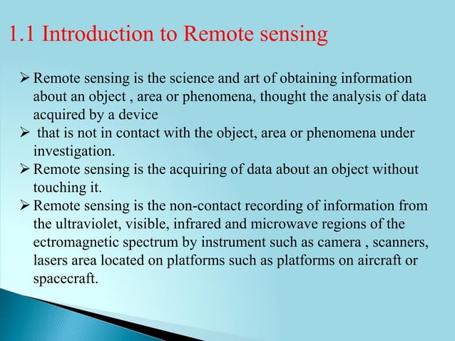 Remote sensing | PDF | Geography | Science