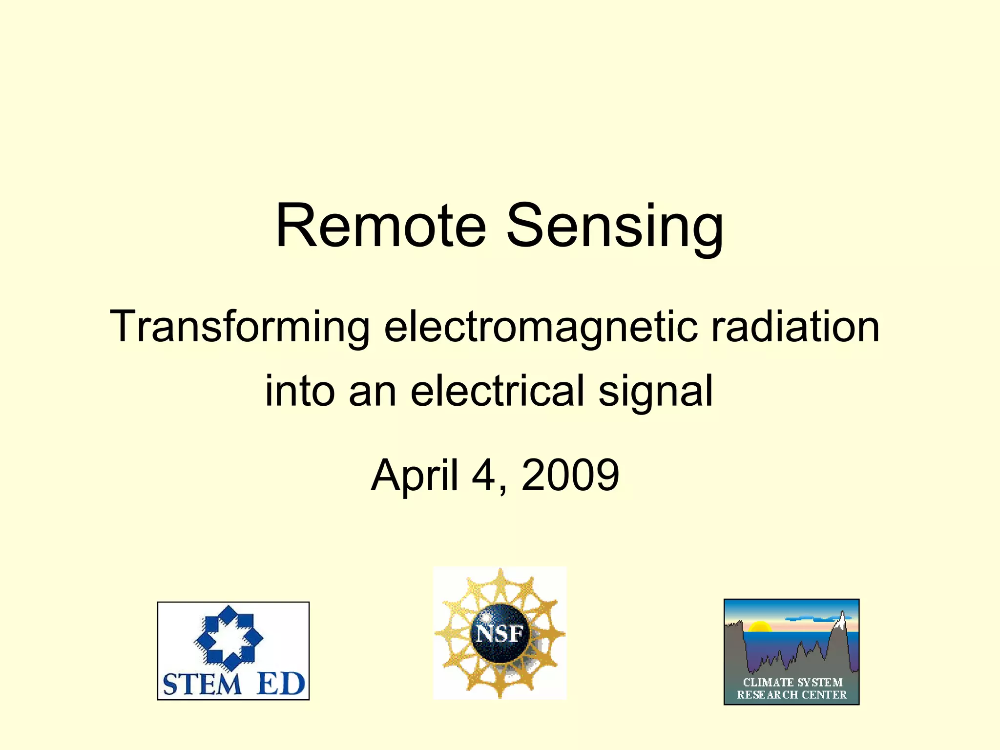 Remote sensing | PPT