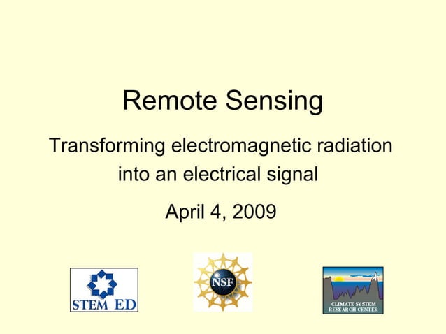 Remote sensing | PPT