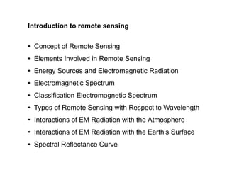 Remote sensing | PPTX