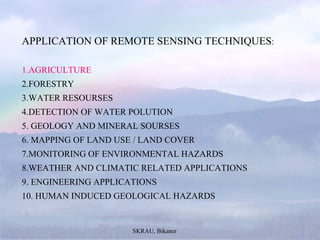 Application of Remote Sensing in Agriculture | PPT