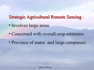 Application of Remote Sensing in Agriculture | PPT