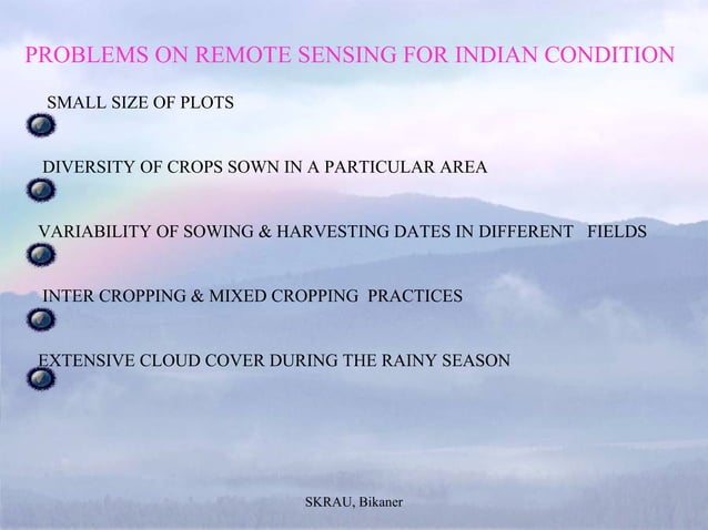 Application of Remote Sensing in Agriculture | PPT