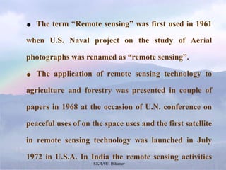 Application of Remote Sensing in Agriculture | PPT