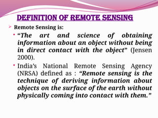 Concept and applications Of remote sensing | PPTX