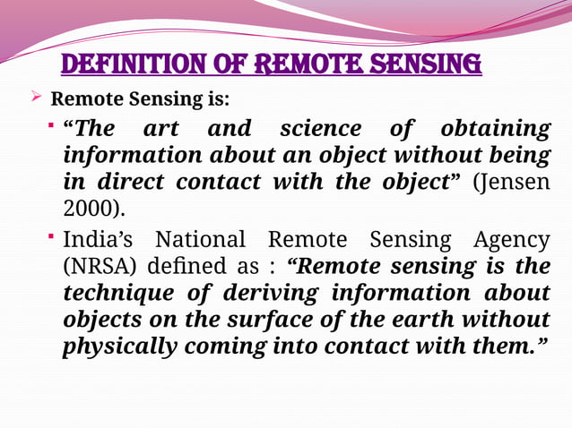 Concept and applications Of remote sensing | PPTX | Geography | Science