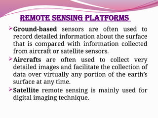 Concept and applications Of remote sensing | PPTX