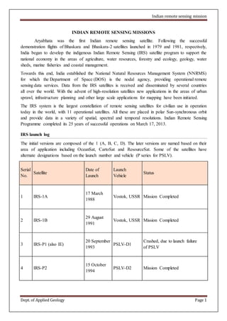 IRS satallites | DOCX