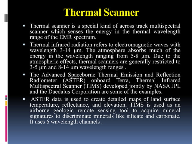 Remote sensing - Scanners | PPTX