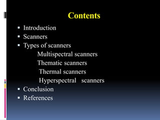 Remote sensing - Scanners | PPTX
