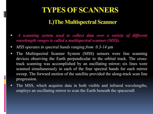 Remote sensing - Scanners | PPTX