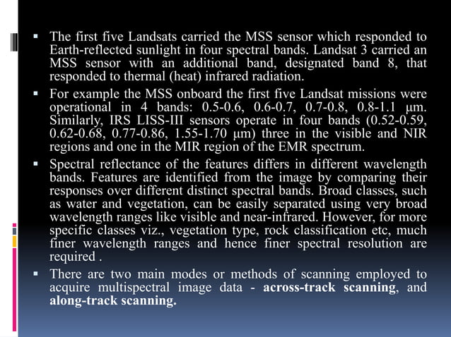 Remote sensing - Scanners | PPTX