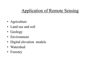 Remote sensing | PPTX