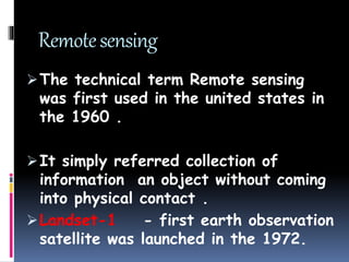Remote sensing | PPTX