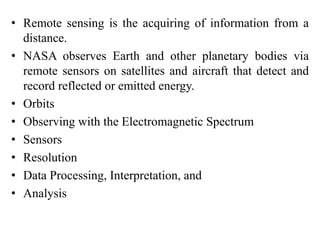 Remote sensing presentation explanation pptx | PDF