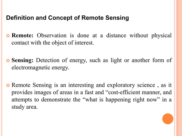 Remote sensing concept, history and principles | PPTX