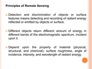Remote sensing concept, history and principles | PPTX