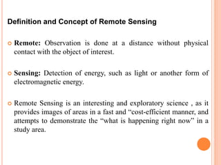 Remote sensing concept, history and principles | PPT | Free Download