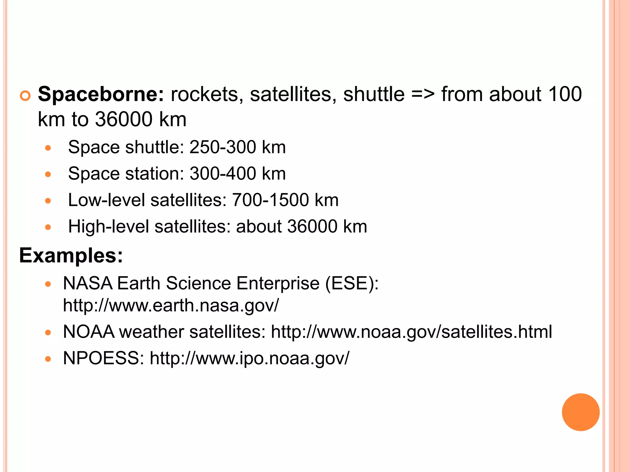 Remote sensing - Sensors, Platforms and Satellite orbits | PPTX ...