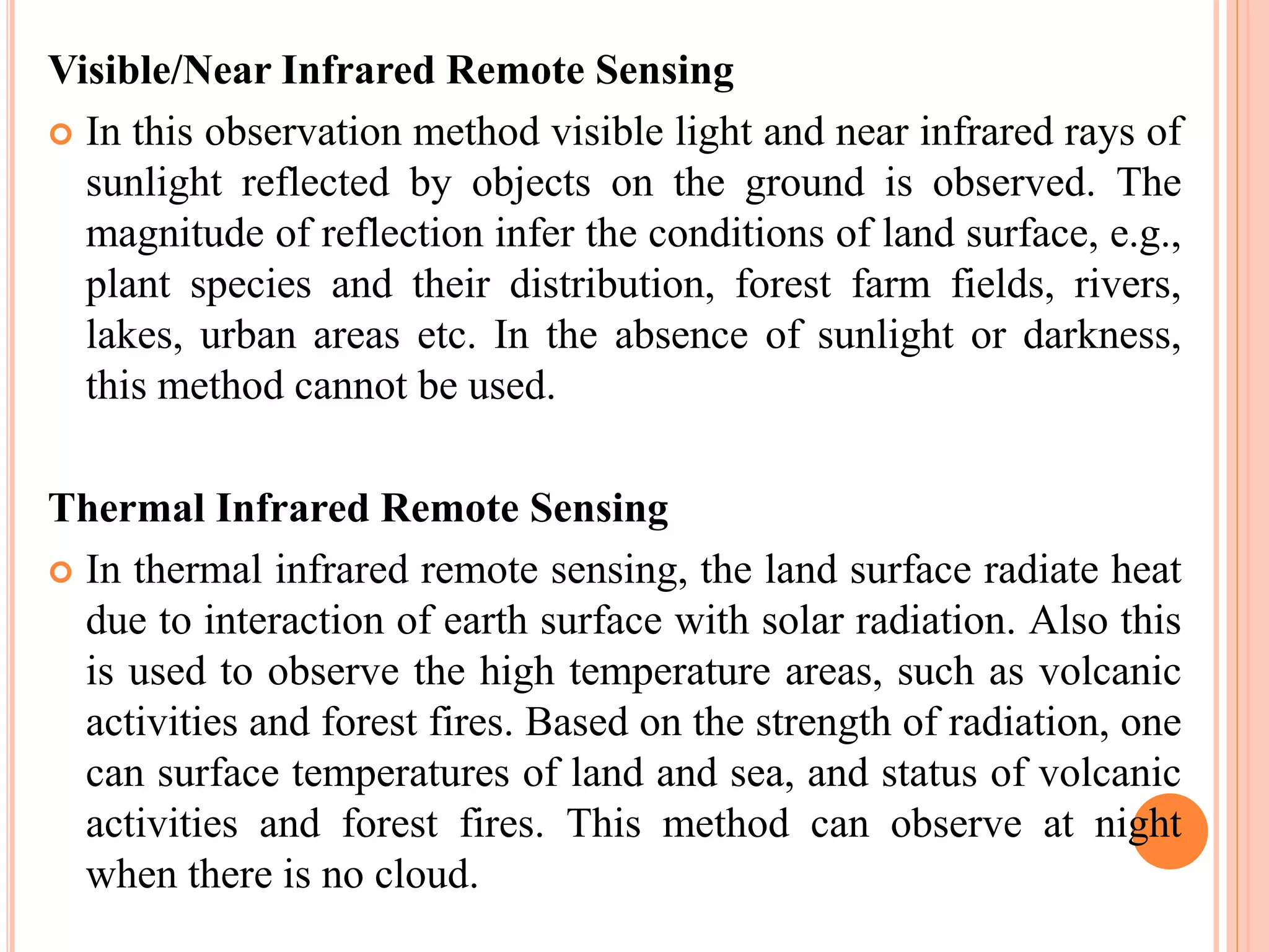 Remote sensing - Sensors, Platforms and Satellite orbits | PPTX