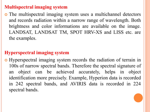 Remote sensing - Sensors, Platforms and Satellite orbits | PPTX ...
