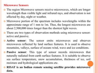 Remote sensing - Sensors, Platforms and Satellite orbits | PPTX