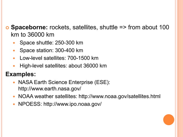 Remote sensing - Sensors, Platforms and Satellite orbits | PPTX ...