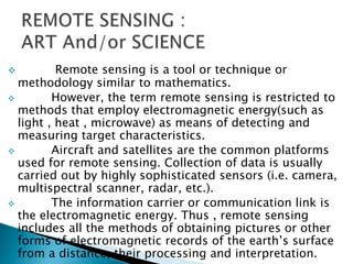 Remote sensing 1 | PPTX