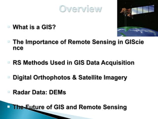 Remote sensing and gis | PPTX